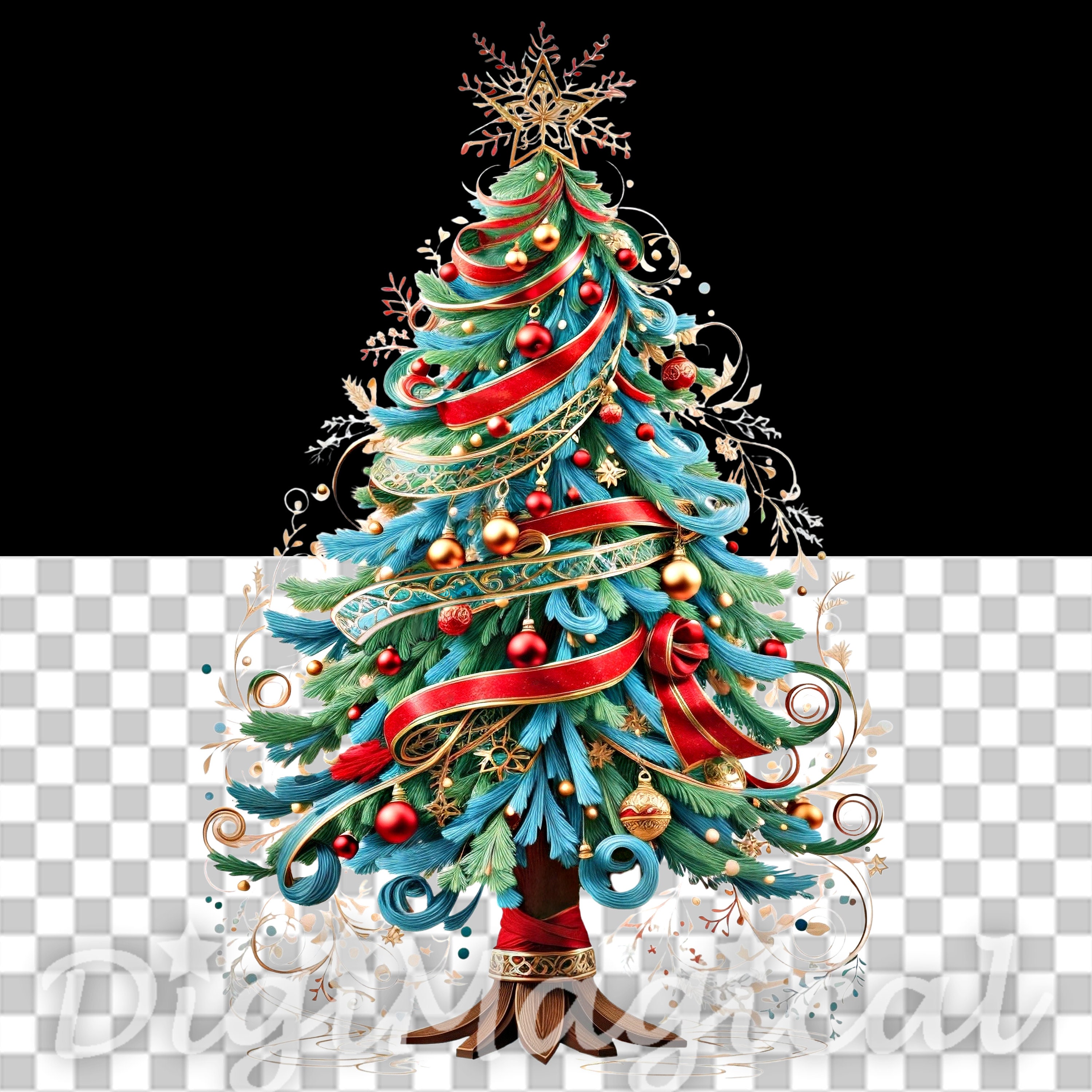 V1 Christmas Tree Transparent PNG & JPG, Christmas Tree Printable, High ...