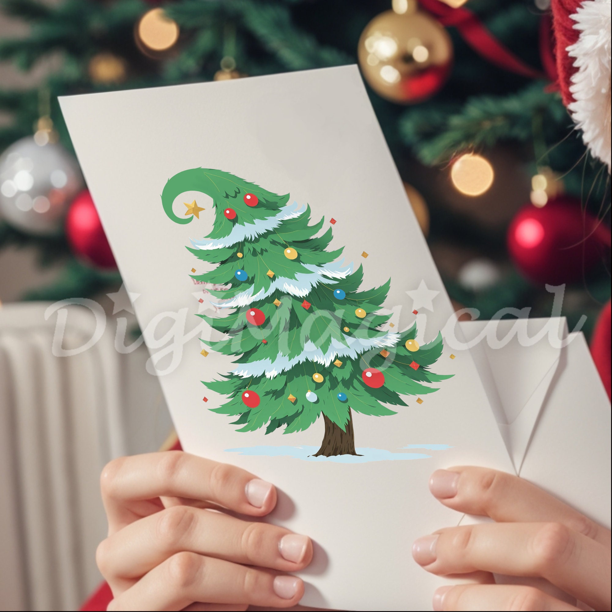 V5 Christmas Tree Clipart, Transparent PNG Plus JPG, Cartoony Christmas ...