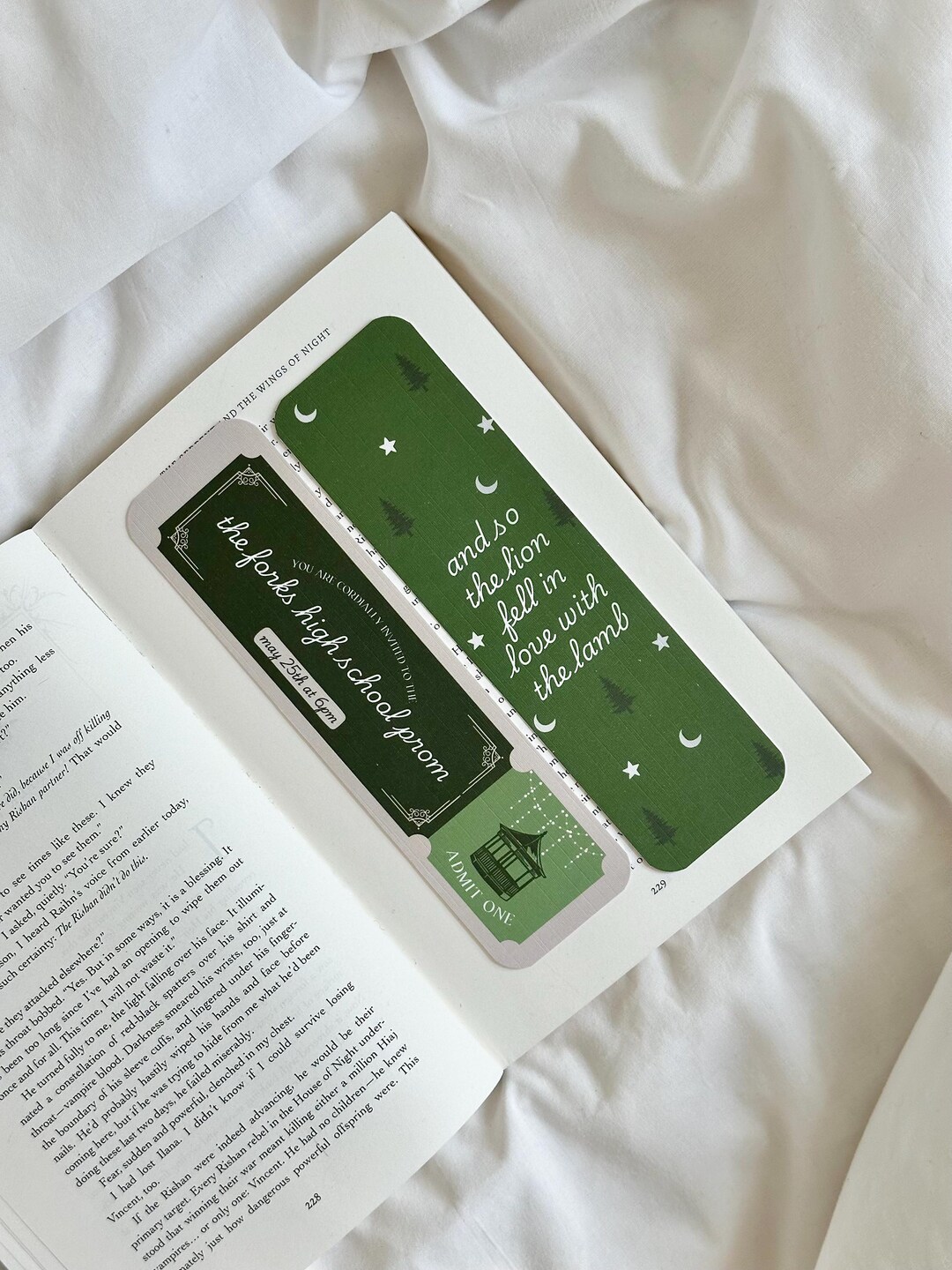 The Forks Highschool Prom Bookmark | Vampire Bookmarks | Twilight ...