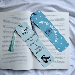 Winter Wonderland Bookmark Hockey Romance Bookmarks Blue Bookmark ...