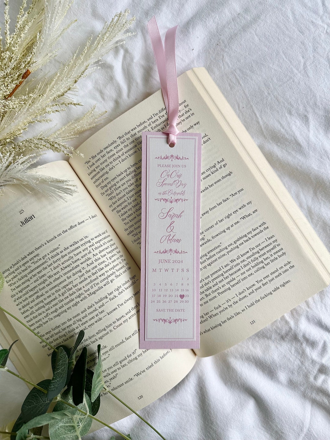 Save the Date Bookmark Favours | Wedding Favours | Save the Date ...