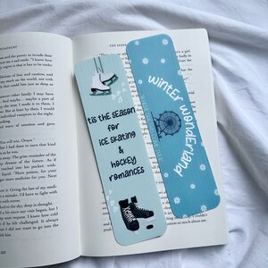 Winter Wonderland Bookmark Hockey Romance Bookmarks Blue Bookmark ...