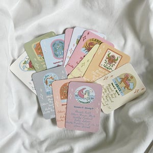 Beginners Mini Astrology Card Pack Zodiac Signs Cards Astrology Cards ...
