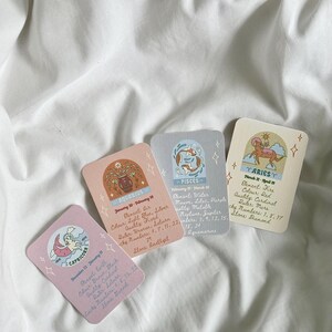 Beginners Mini Astrology Card Pack Zodiac Signs Cards Astrology Cards ...