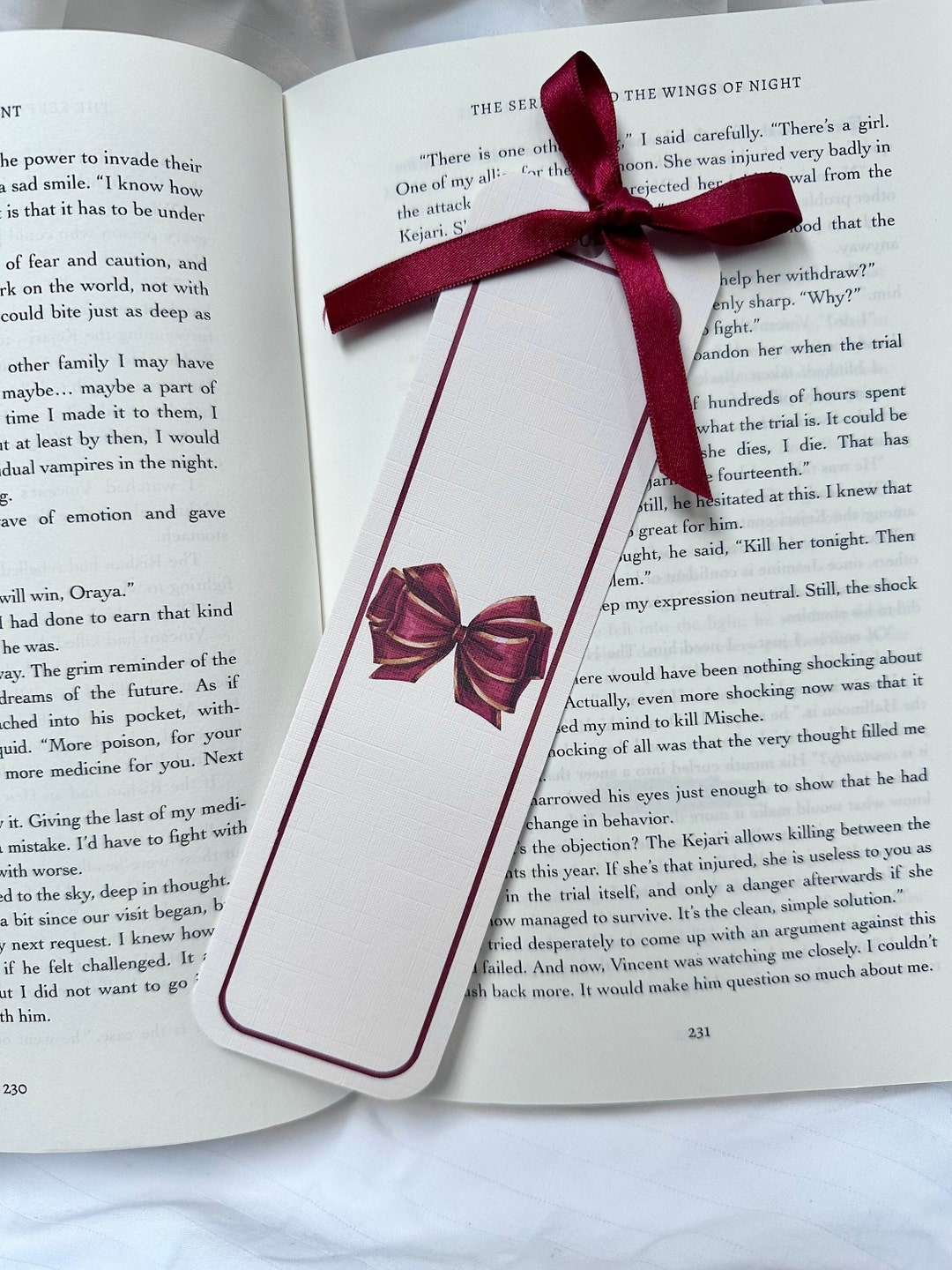 Christmas Bow Ribbon Bookmark Christmas Gifts Gifts Under 5 Bookish ...