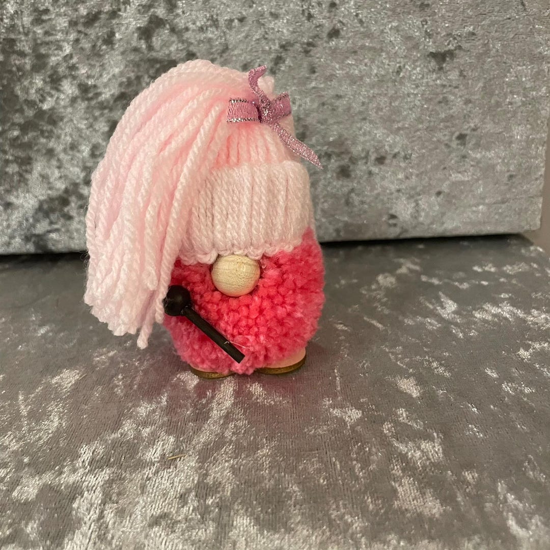 Trolls Inspired Gonk, Pink, Pink Gonk, Wool Pompom, Pompom Gonk, Gift ...