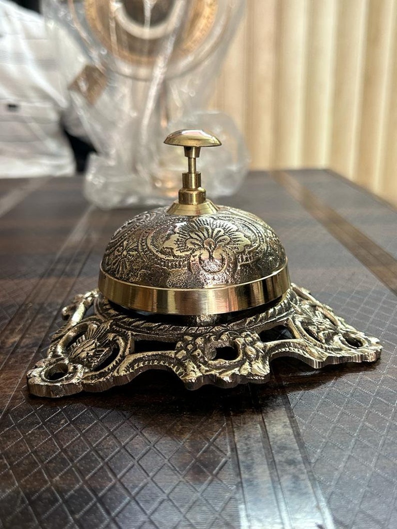 Solid Brass Table Bell Desk Bell Decorative Bell Decorative - Etsy