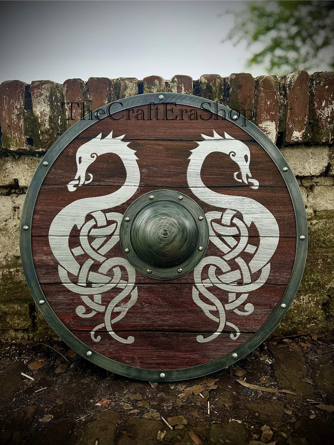 Viking Dragon Shield: 24" Fenrir Ragnar Wall Decor Shield - Etsy