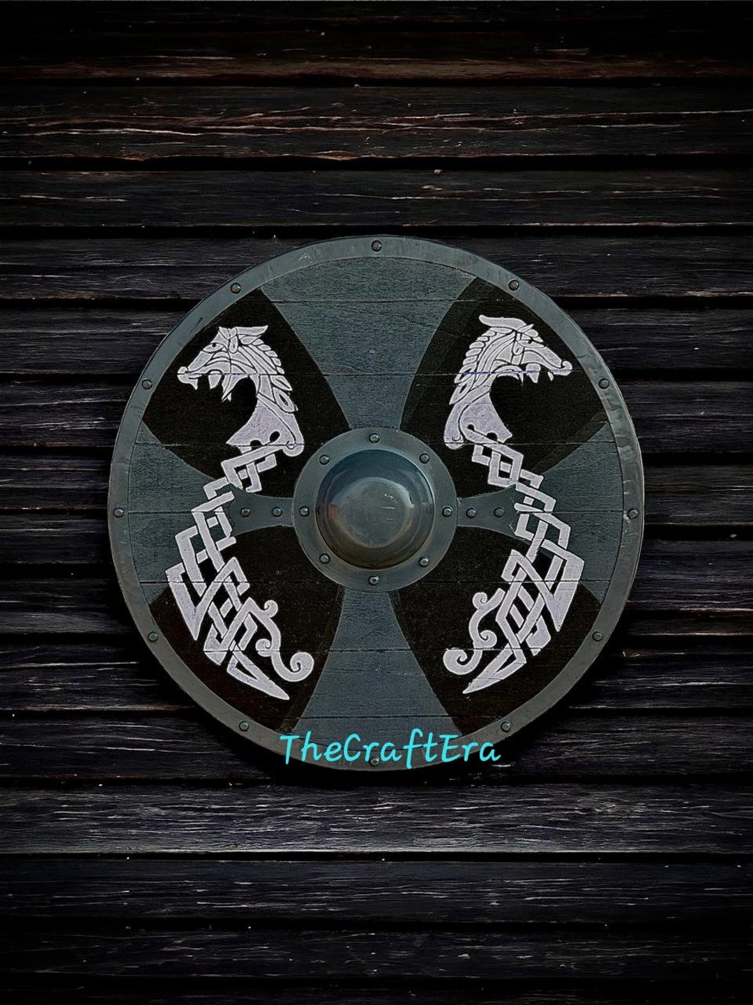 Valhalla Viking Shield, Authentic Raven Viking Shield, Ragnar Viking ...
