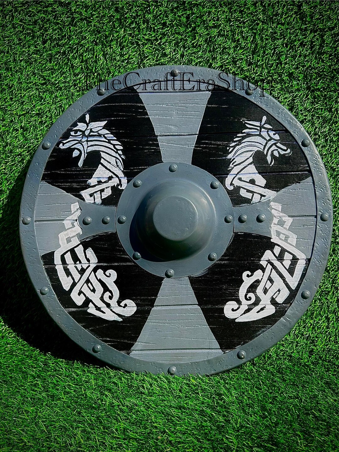 Viking Wooden Shield, Ragnar Shield, Wall Décor Shield Battle Ready ...