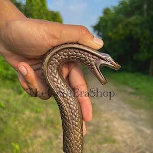 Brass Raven Handle Walking Cane: Carved Lightning Strike Design - Etsy