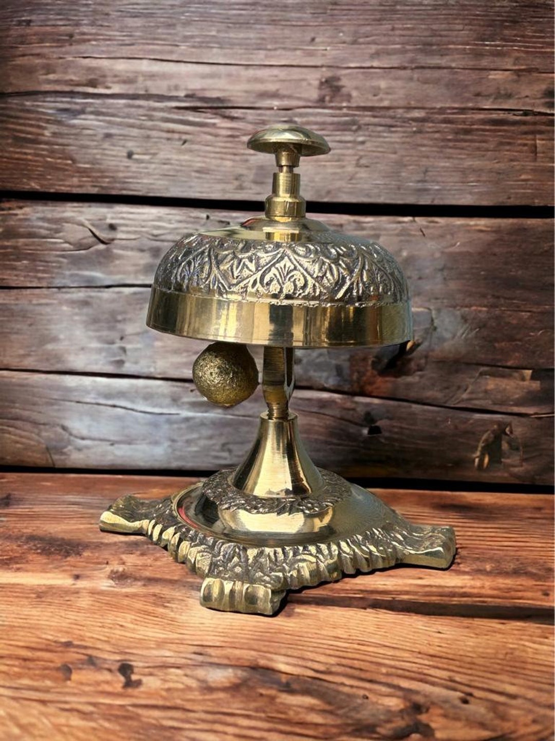 Brass Table Desk Bell, Desk Bell for Office Hotel Reception Counter ...