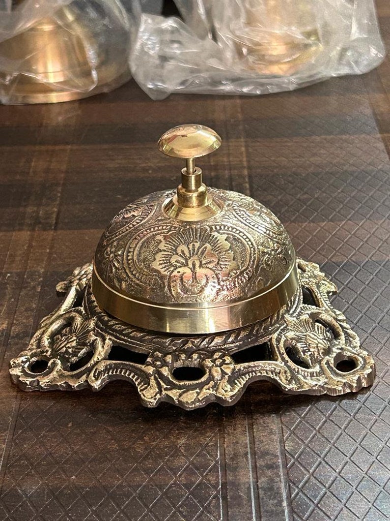 Solid Brass Table Bell Desk Bell Decorative Bell Decorative - Etsy