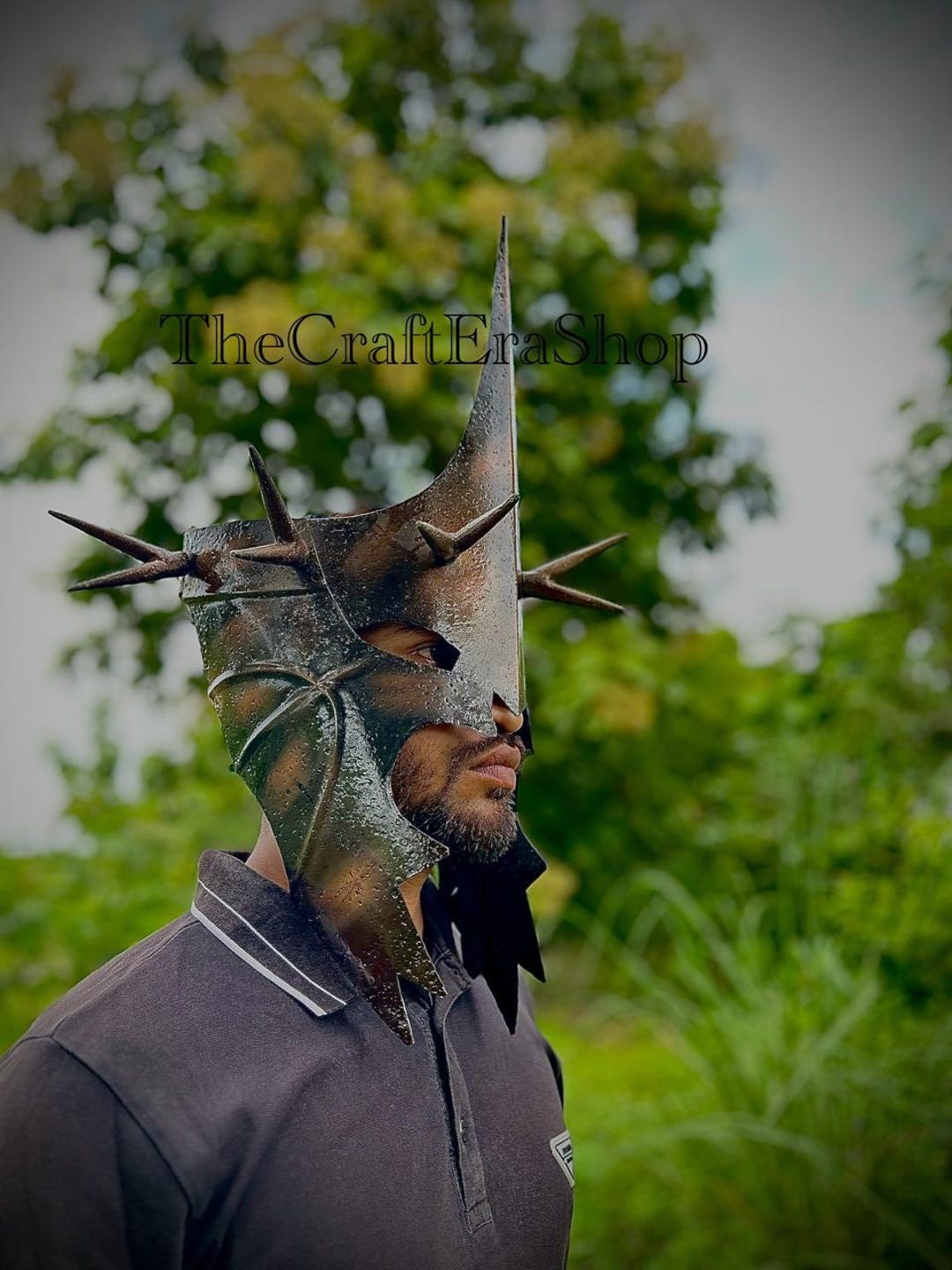 Witch King Nazgul Helmet Medieval Armor Steel Helmet Ringwraith Costume ...