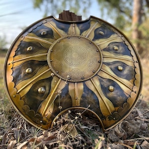 Medieval Troy Shield: Authentic Greek Warrior Metal Shield, Wall Decor ...