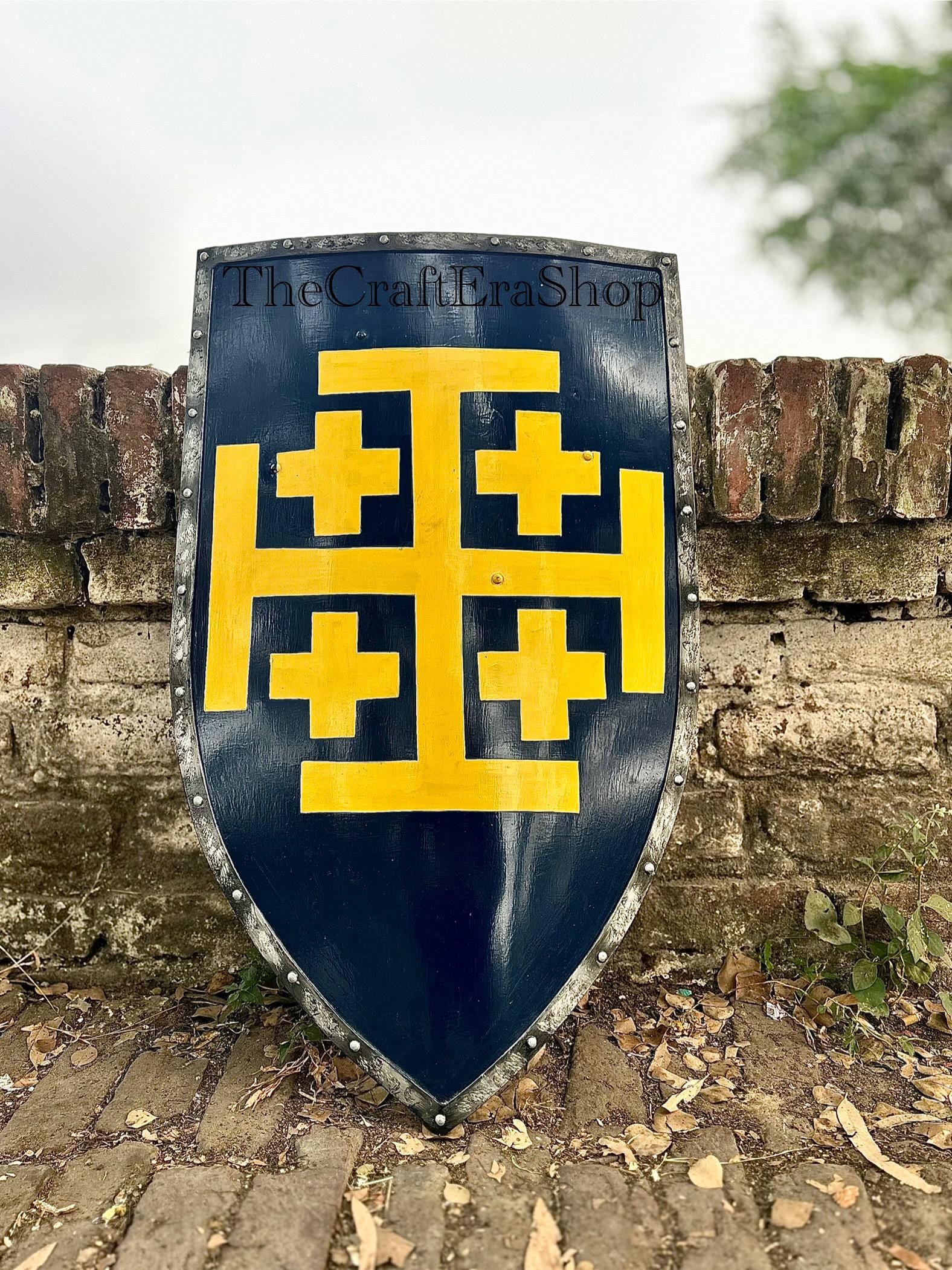 Medieval Knight Shield, Knight Templar Crusader Shield, Metal Battle ...