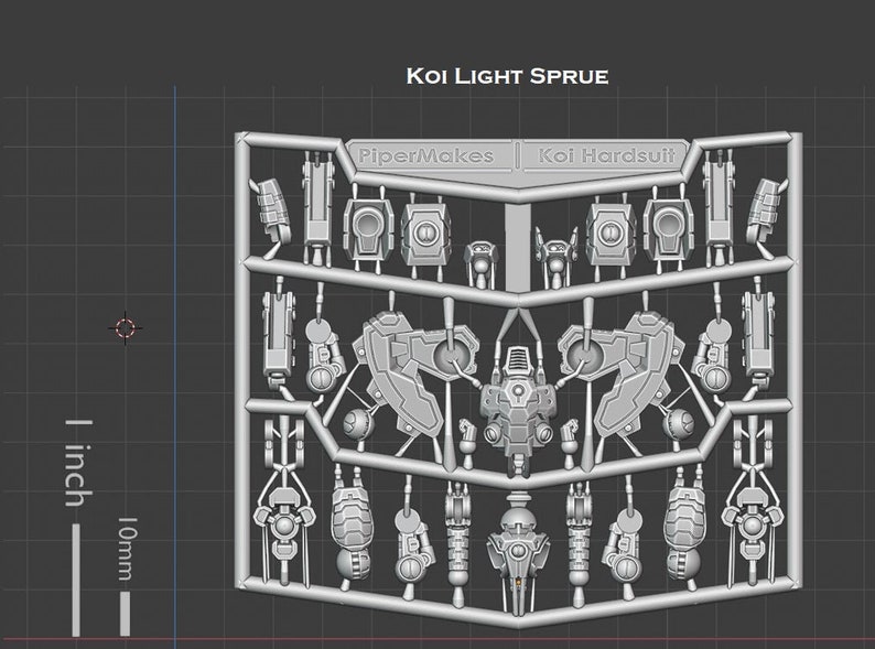 Kitbash Sprues: Koi Hardsuit - Etsy