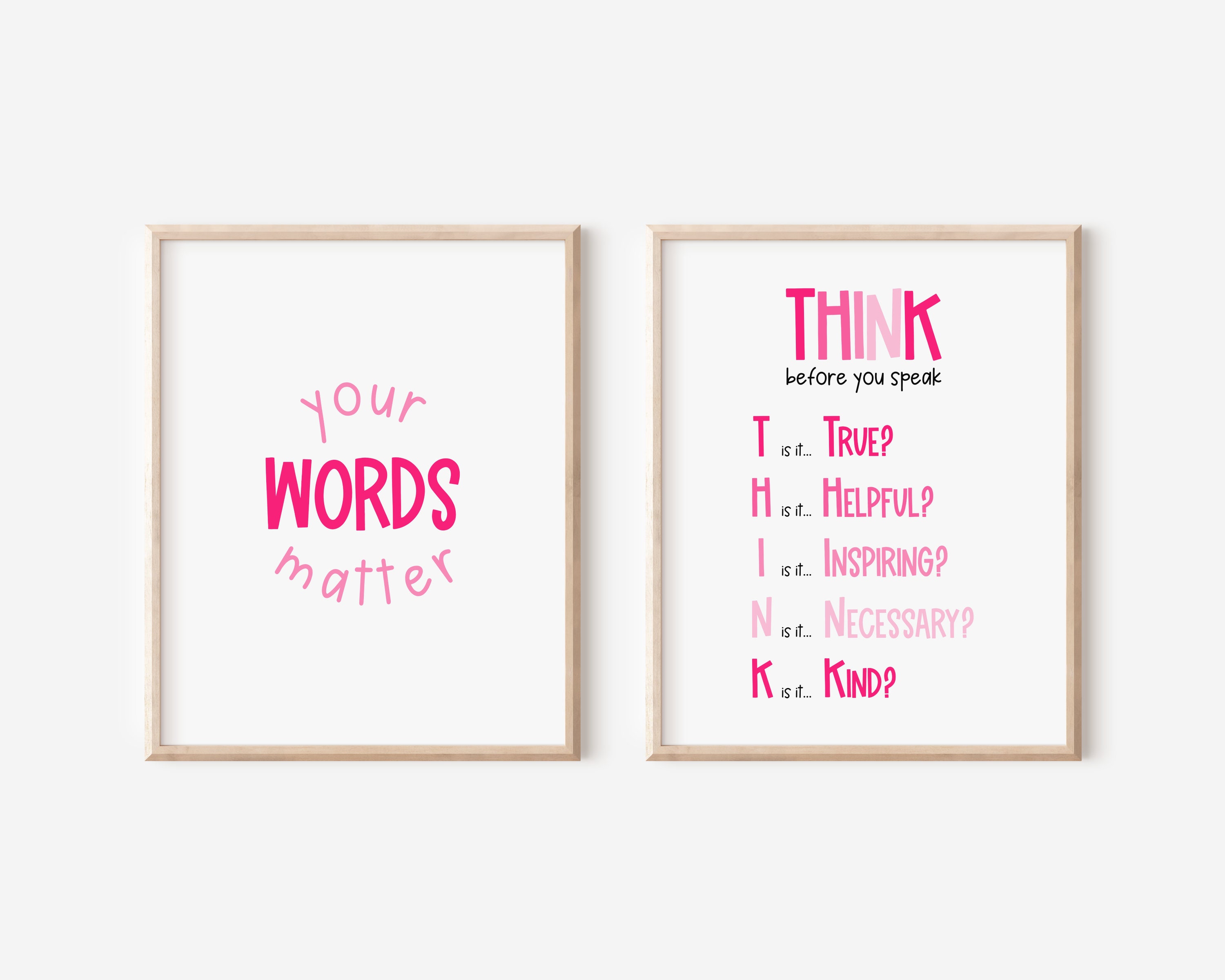 Think Before You Speak Poster, Your Words Matter, Classroom Rules ...