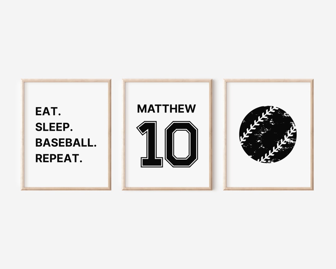 Baseball Prints, Baseball Jersey Print, Custom Name, Baseball Wall Art ...