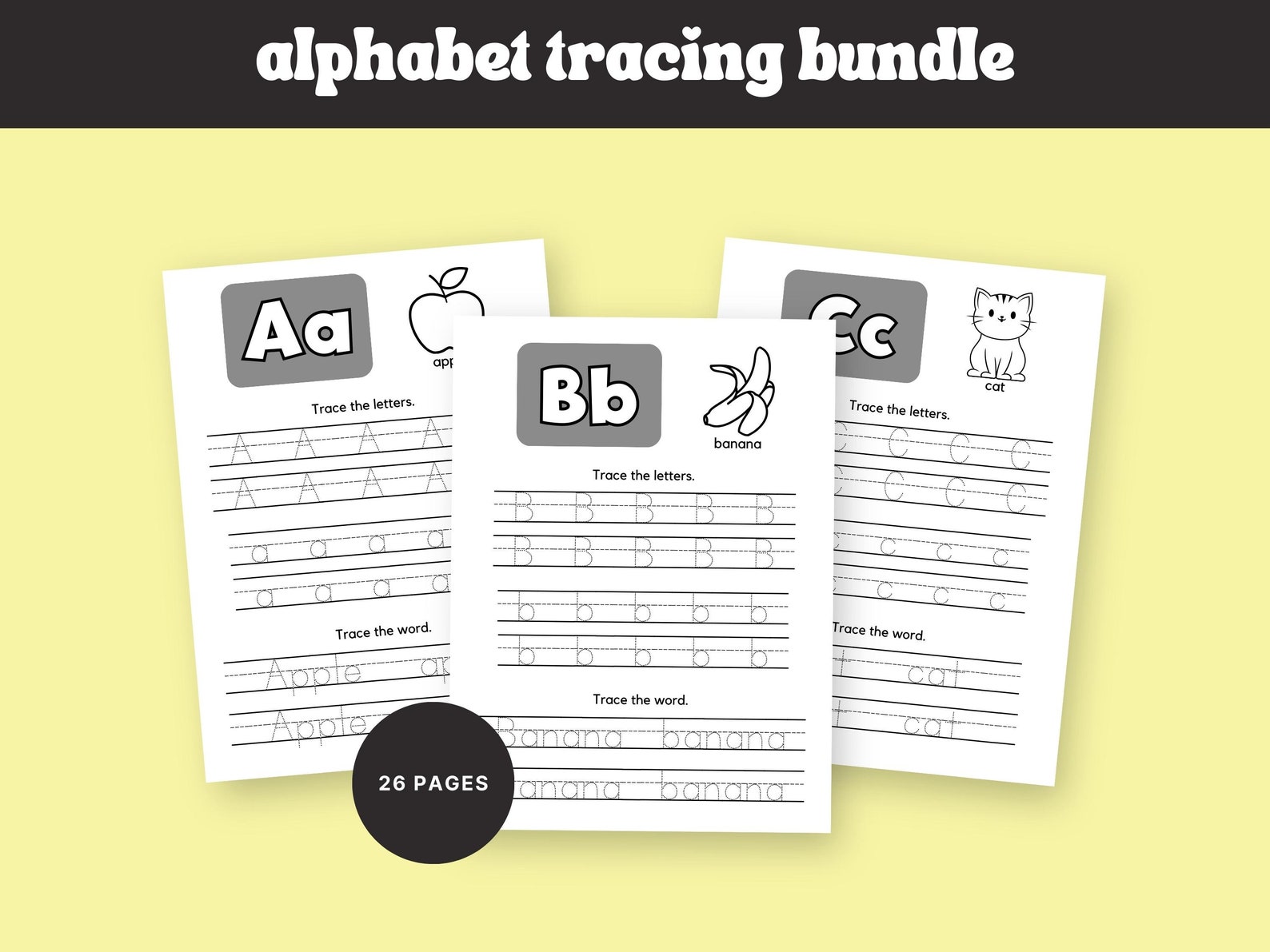 Printable ABC Tracing Worksheets - Fun Learning Activities for Kids ...