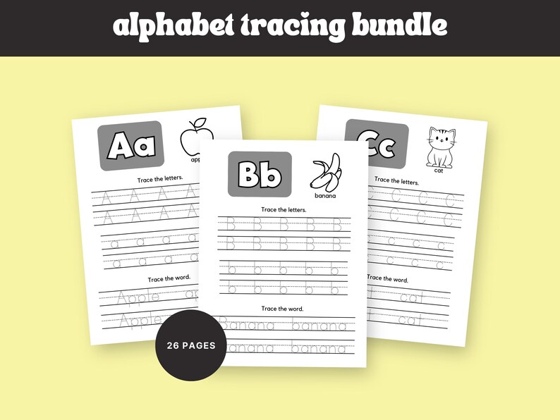 Printable ABC Tracing Worksheets - Fun Learning Activities for Kids ...