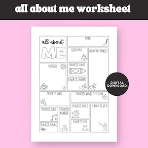 All About Me Printable Activity | Printable Activity | Printable ...