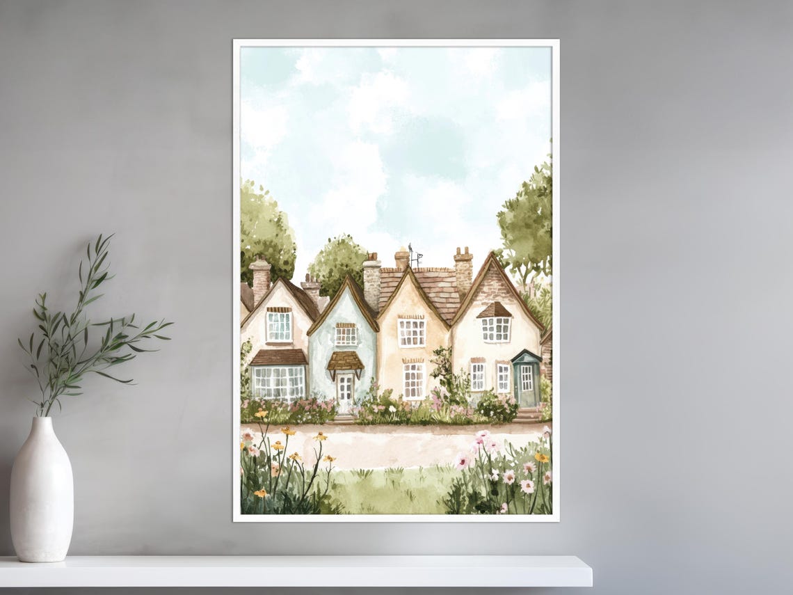 Calm Spring English Countryside Art Print, Green Summer England Poster ...