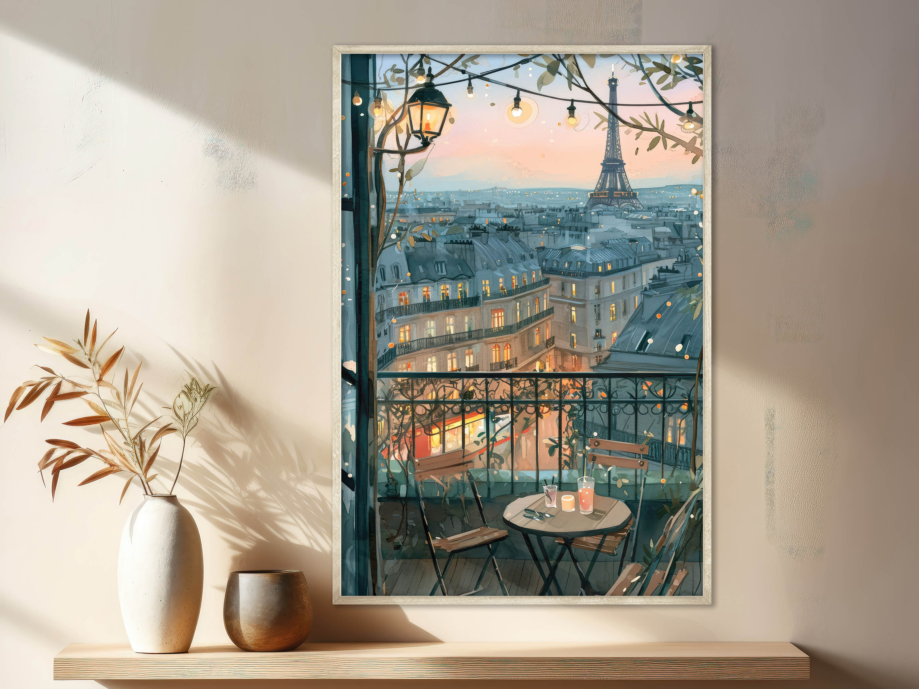 Paris Art Print, Montmartre Print, Paris Rooftop Wall Art Decor, Paris ...