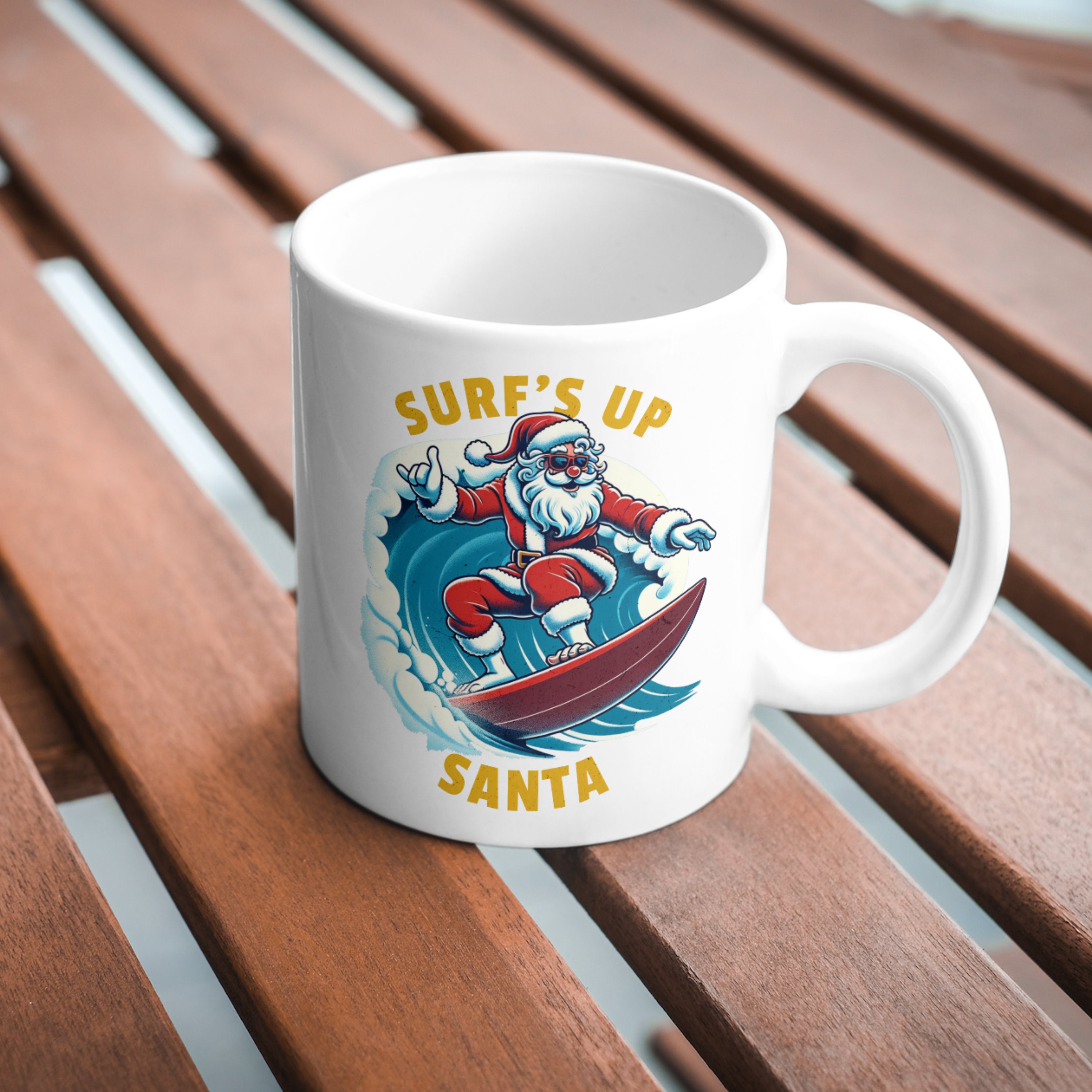 Surfing Santa, Holiday Wave, Christmas, Beach Theme PNG PDF SVG Dxf ...