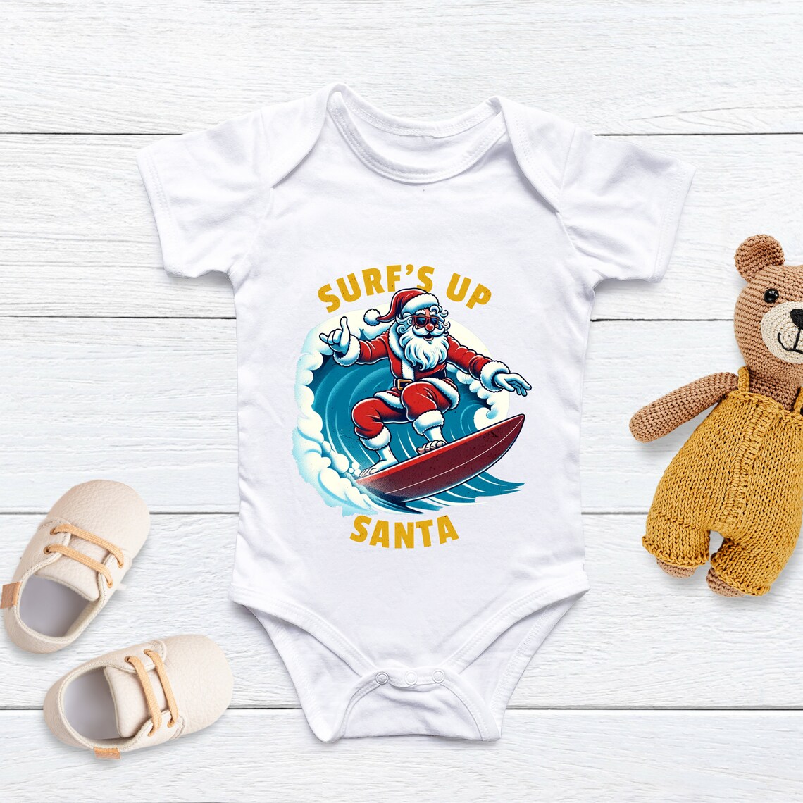Surfing Santa, Holiday Wave, Christmas, Beach Theme PNG PDF SVG Dxf ...