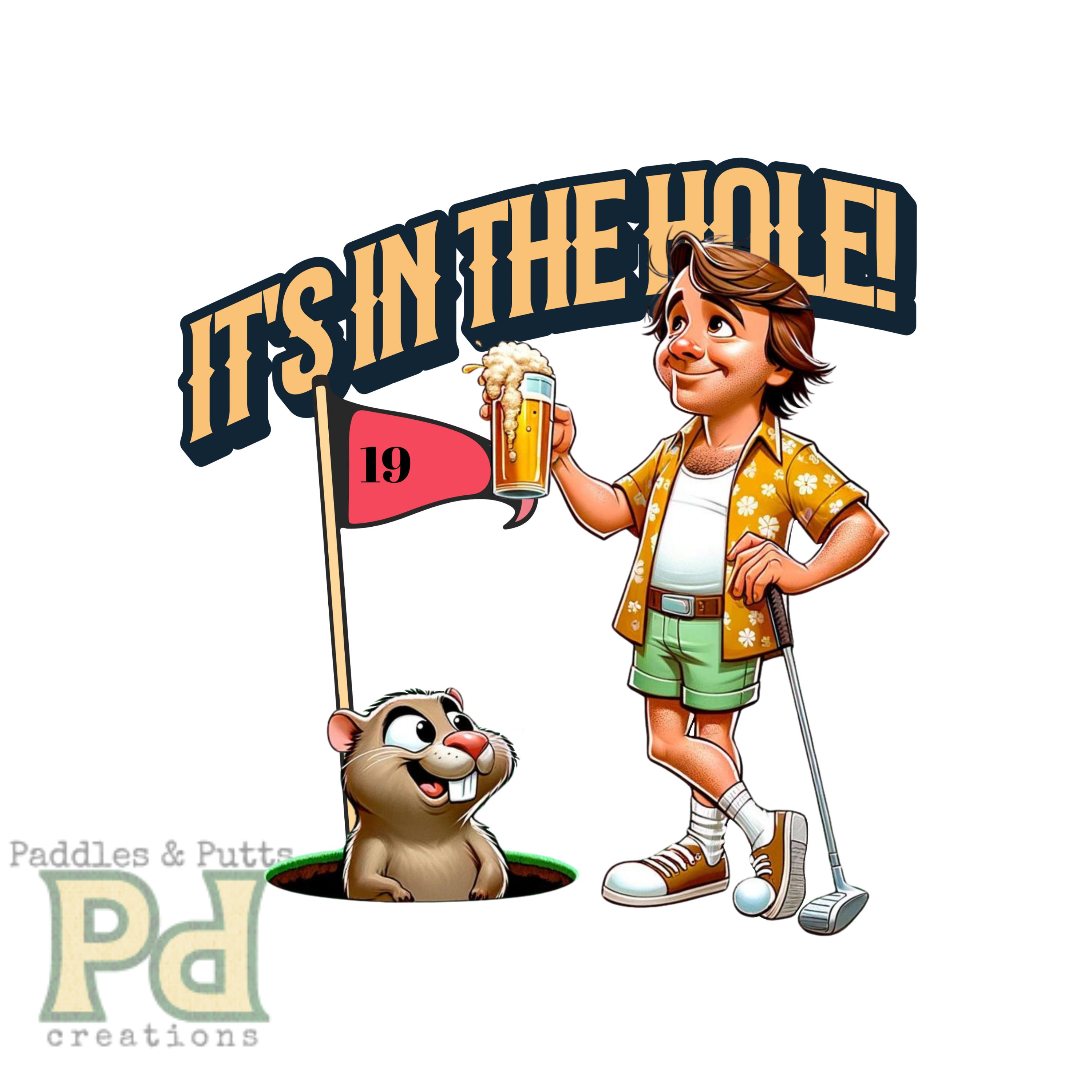 Its in the Hole Golf Digital Design PNG PDF SVG Digital Download Cricut ...