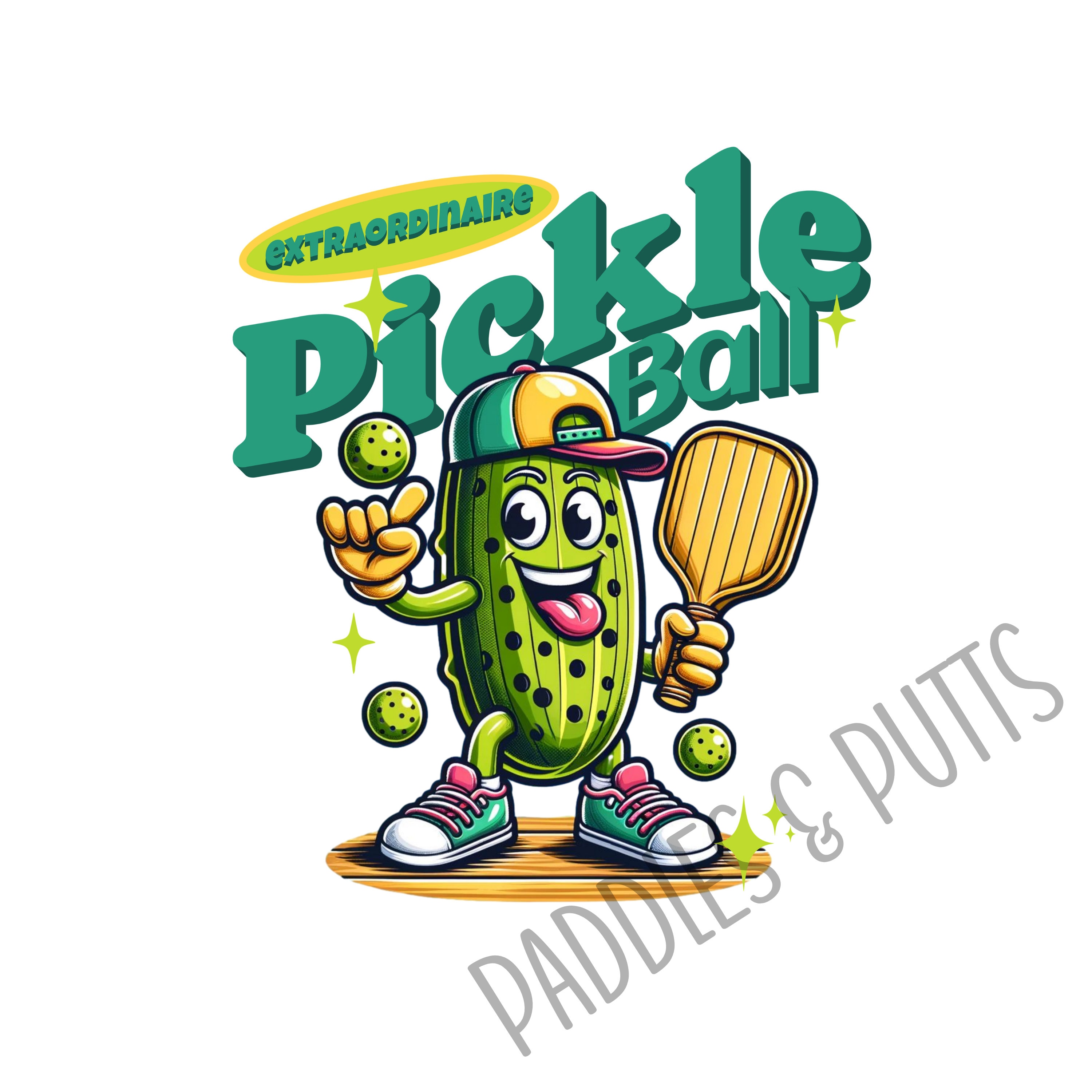 Happy Pickleball Paddle Extraordinaire PNG PDF SVG Digital Download ...
