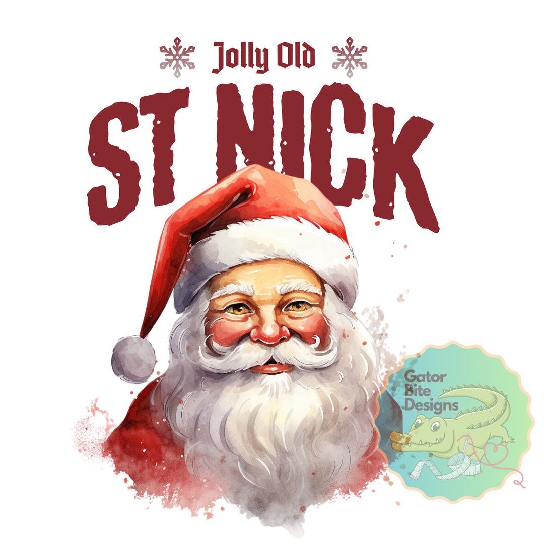 Retro Santa PNG PDF SVG Dxf Digital Download. St Nick. Christmas Svg ...