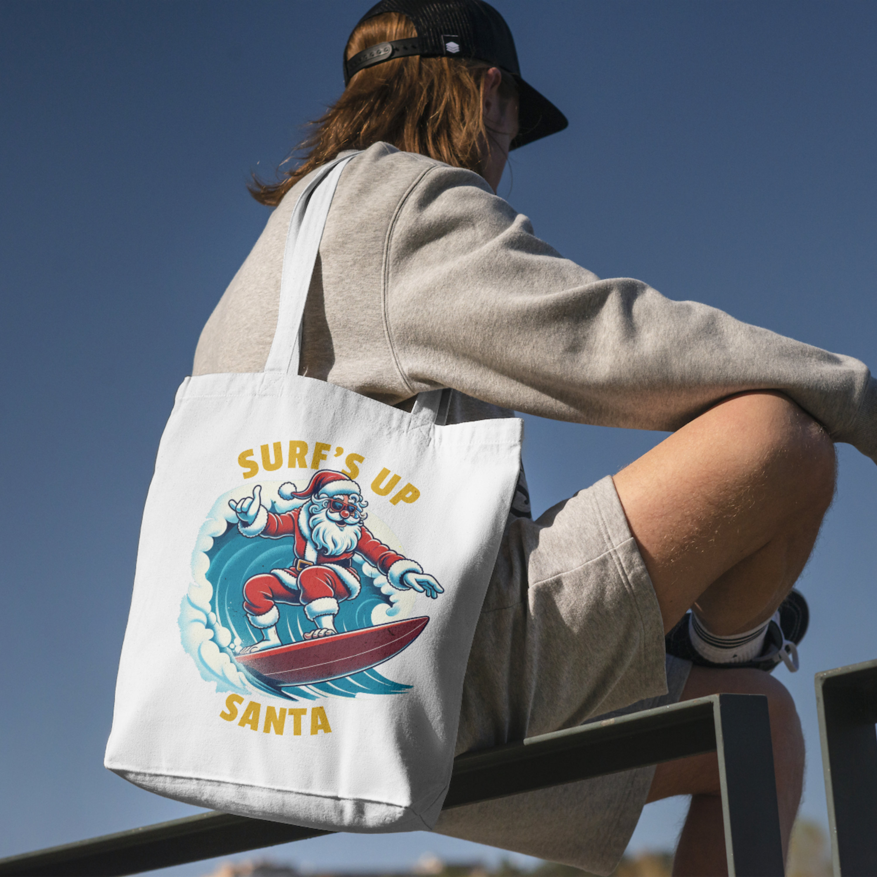 Surfing Santa, Holiday Wave, Christmas, Beach Theme PNG PDF SVG Dxf ...