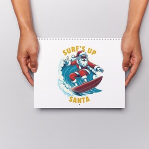 Surfing Santa, Holiday Wave, Christmas, Beach Theme PNG PDF SVG Dxf ...