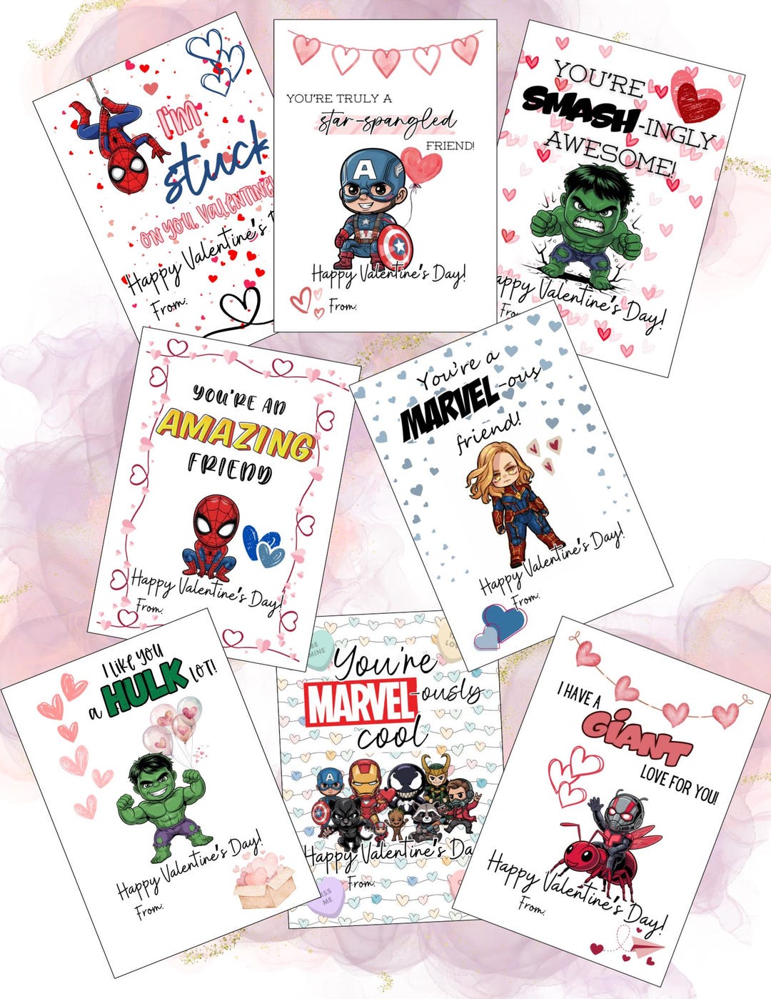 Superhero Valentine’s Day Cards - Etsy