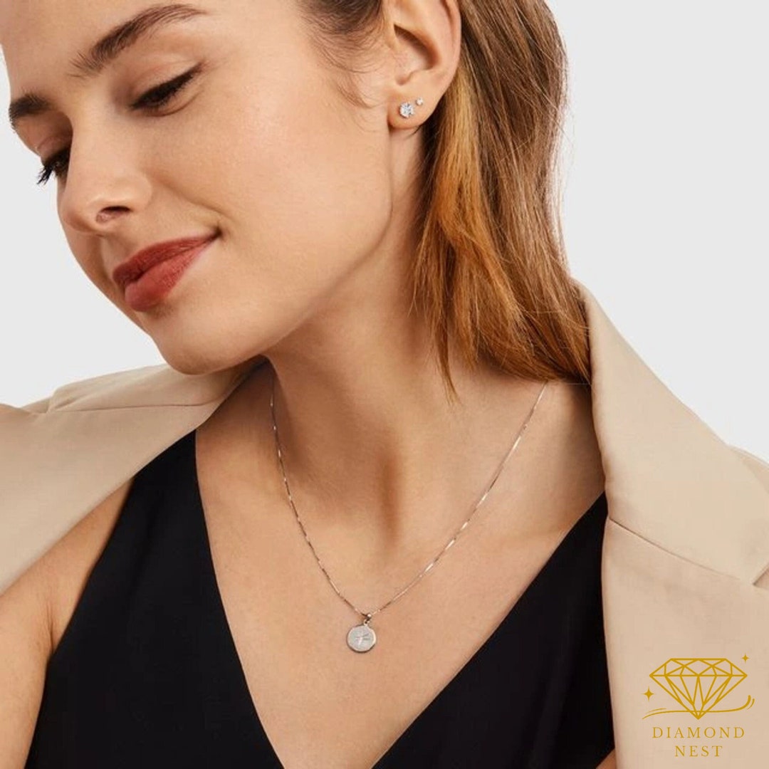 Rotating Disc Diamond Pendant 14k Gold and Natural Diamond Cancer, All ...