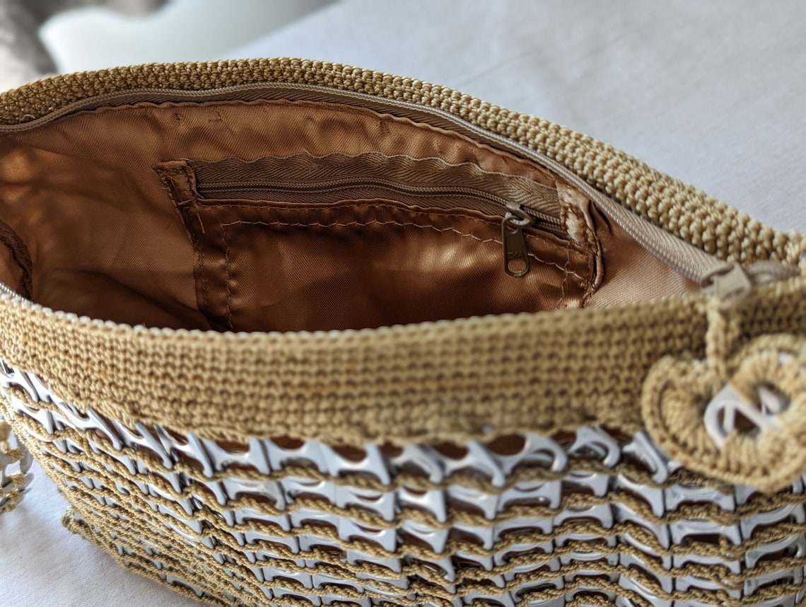 Beige Can Tab & Crochet Handmade Purse - Etsy