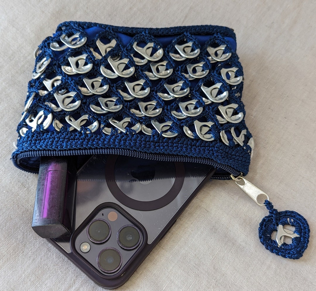 Navy Heart Can Tab Pouch/wallet - Etsy