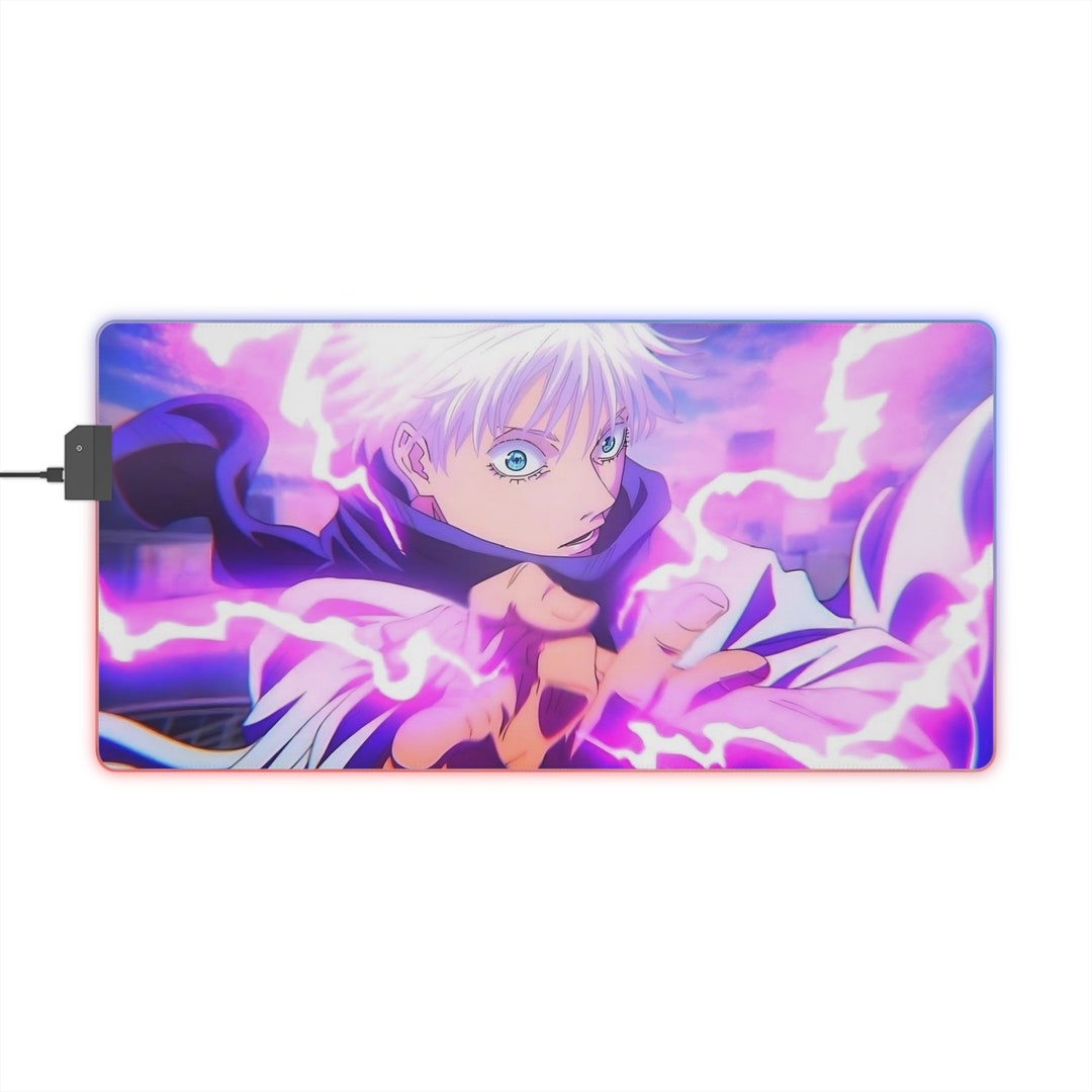 LED Gaming Mouse Pad Gojo Saturo Hollow Purple - Etsy