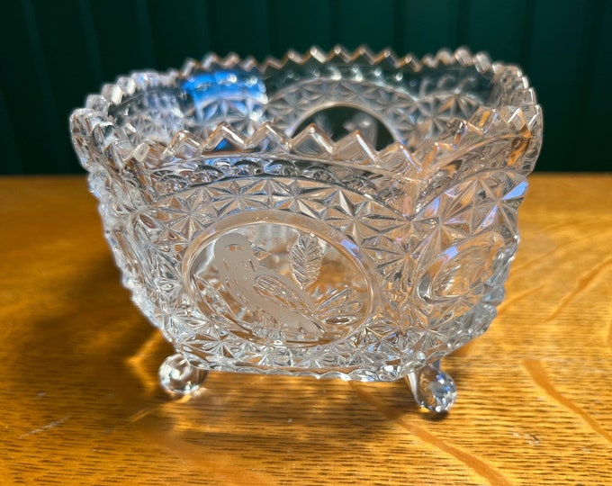Vintage Bird Crystal Bowl Made by Hofbauer in Germany Crystal Byrds ...