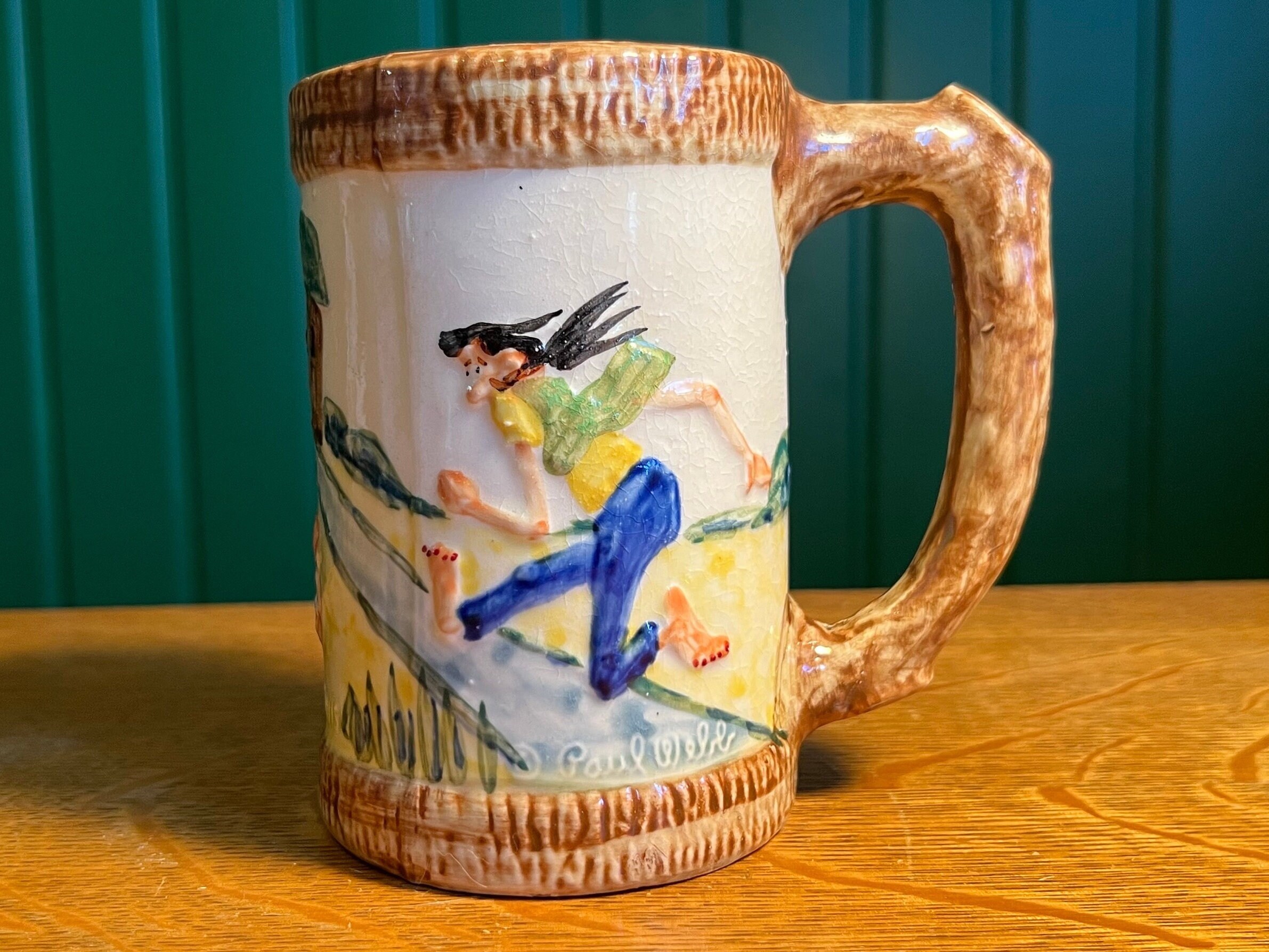 Paul Webb Porcelain Mug “foto Finish” Hillbilly Outhouse Stein - Etsy