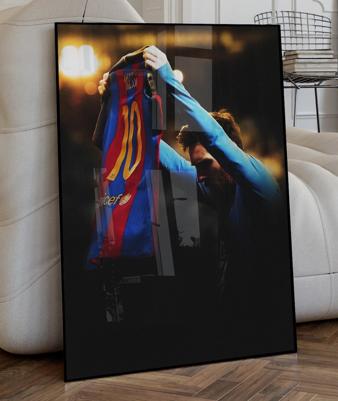 Leo Messi Barcelona Poster, Iconic Football Art (A2 Digital Download ...