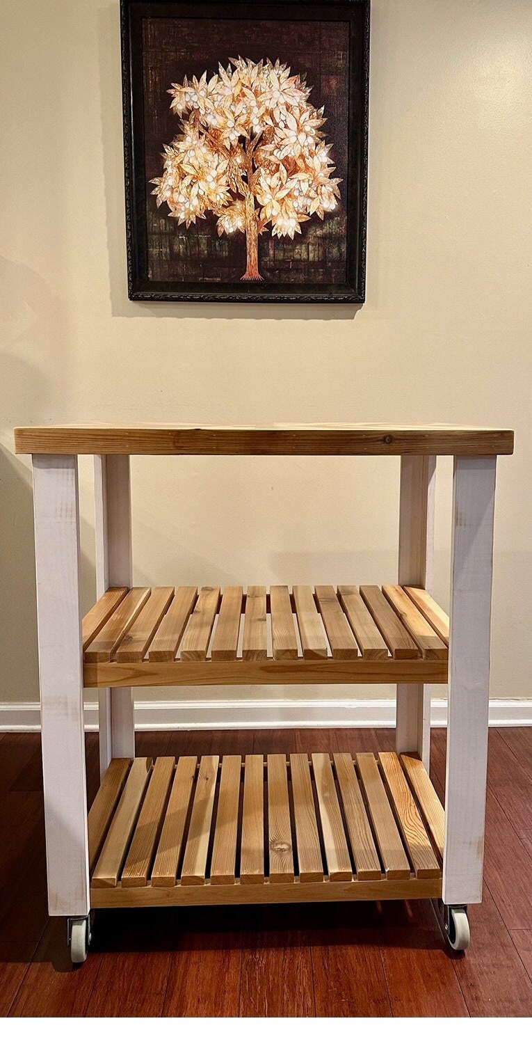 Rolling Kitchen Island With Storage Small Kitchen Island Chevron ...