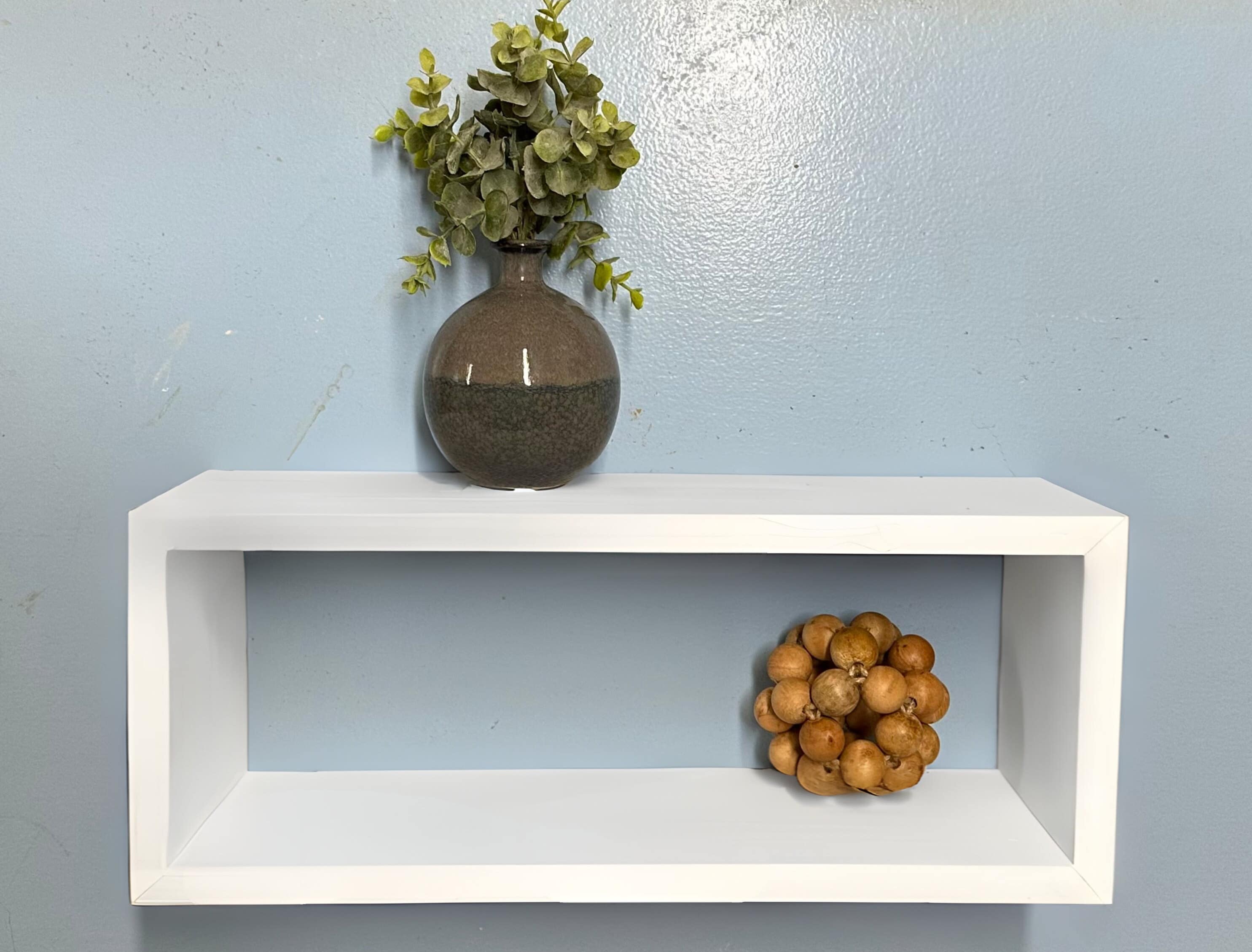 Floating Rectangle Shelf Display Shelf Bathroom Shelf Easy to Mount ...