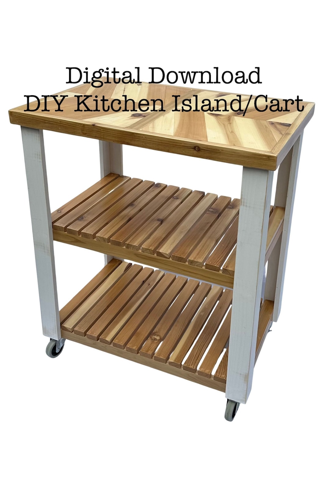 DIY Plans Rolling Kitchen Island With Storage Moveable Kitchen Cart ...
