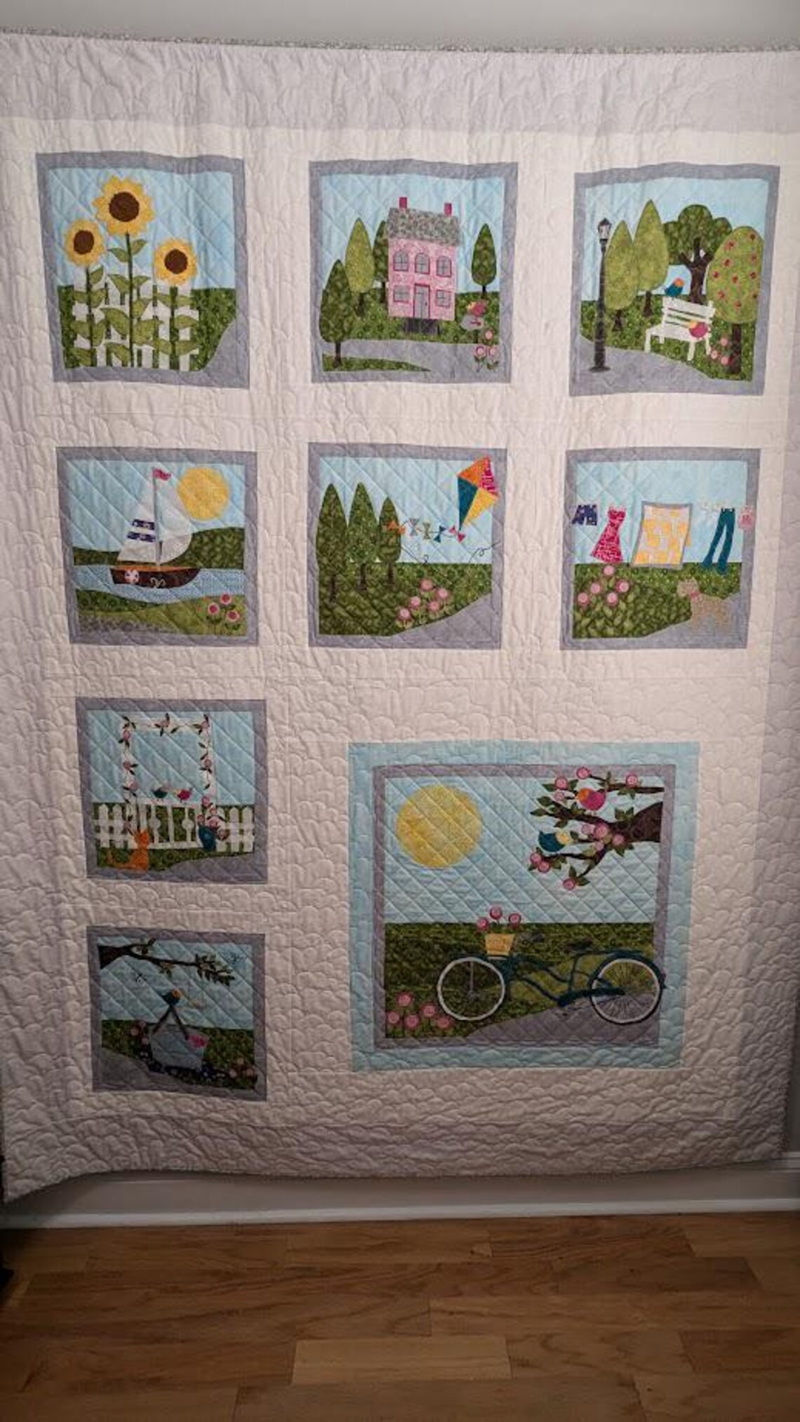 Twin XL Cotton Quilt Titled "a Sunday Drive" by Amanda Gray - Etsy