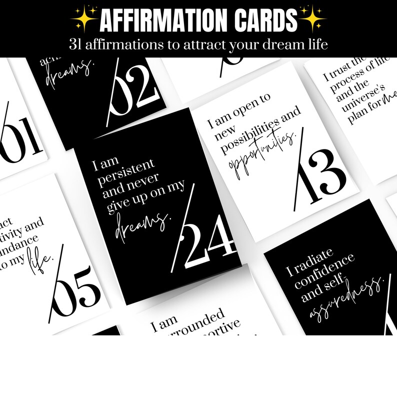 Affirmation Cards Printable, Positive Digital Affirmation Cards, I Am ...