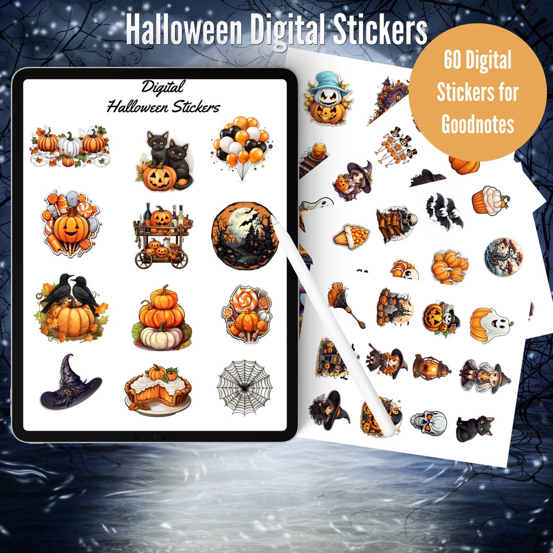 Halloween Stickers, Digital Halloween Planner Stickers, Planner Spooky ...