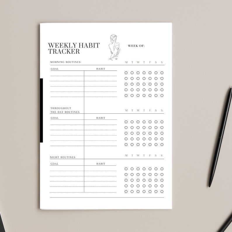Habit Tracker Printable PDF Tracker for Creating Your Dream Life Daily ...